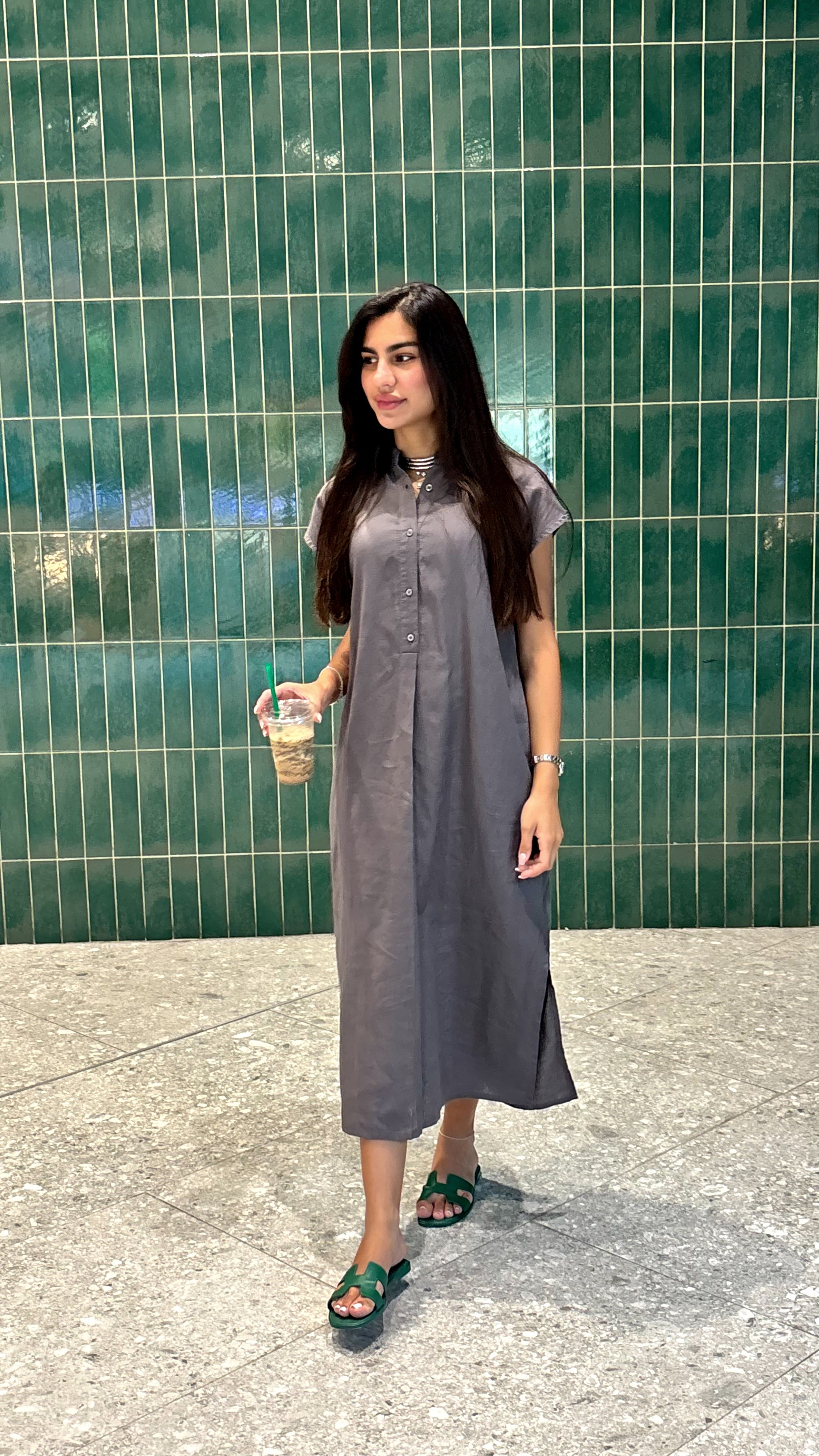 Grey | City Linen Dress