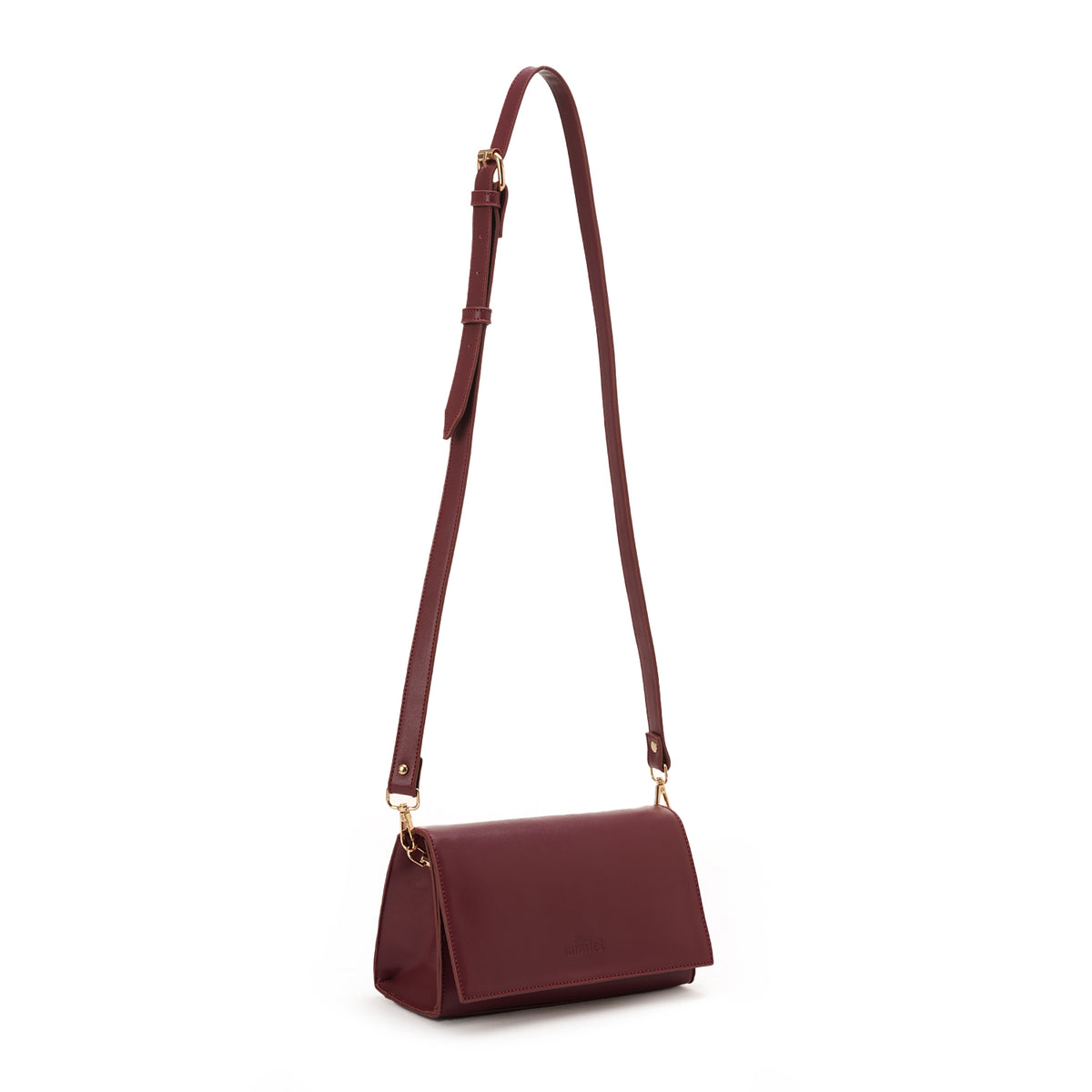 Burgundy | The triangular crossbody Bag